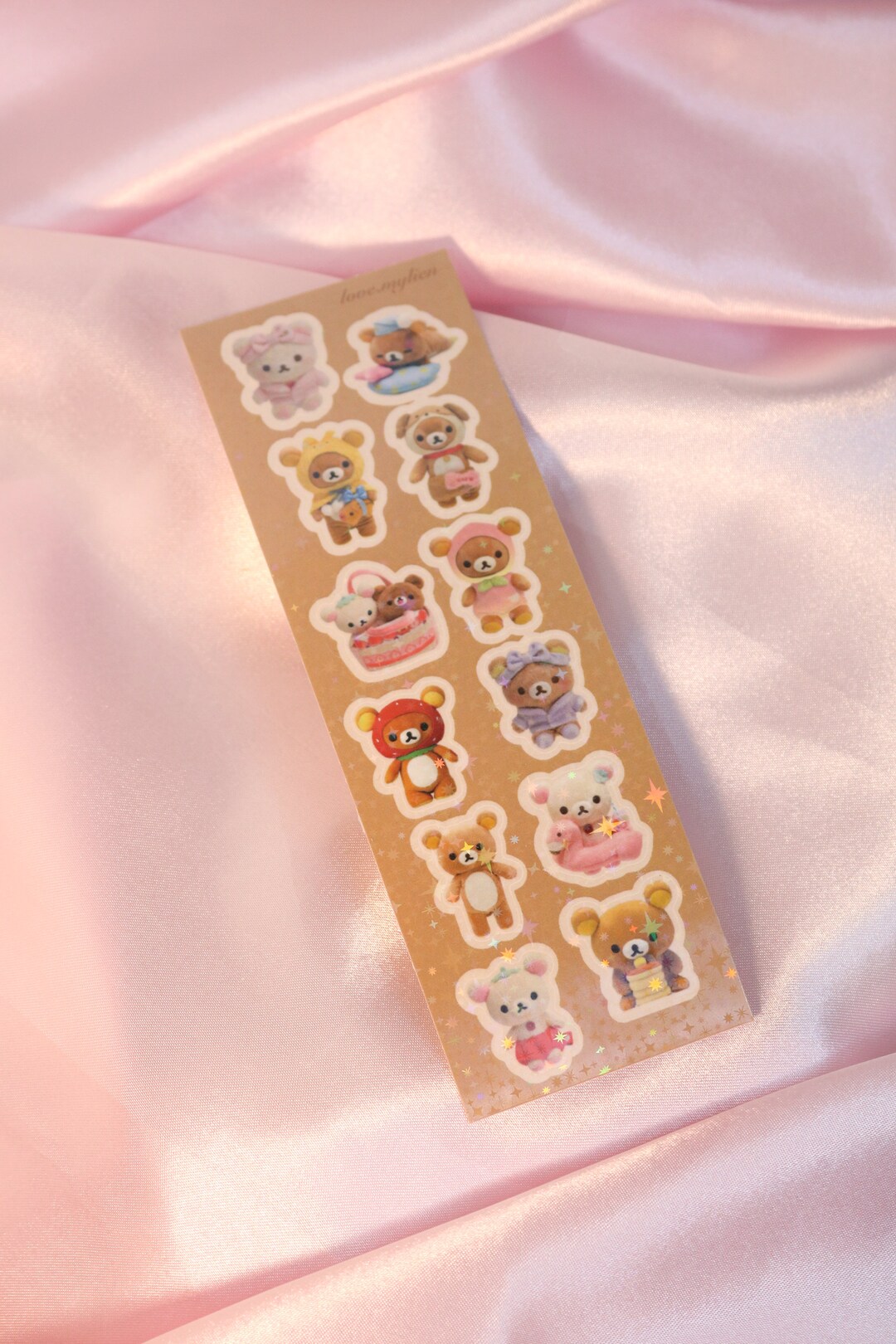 HOLOGRAPHIC Cute Brown Plushie Sticker Sheet, Cute Stationery Bundle ...