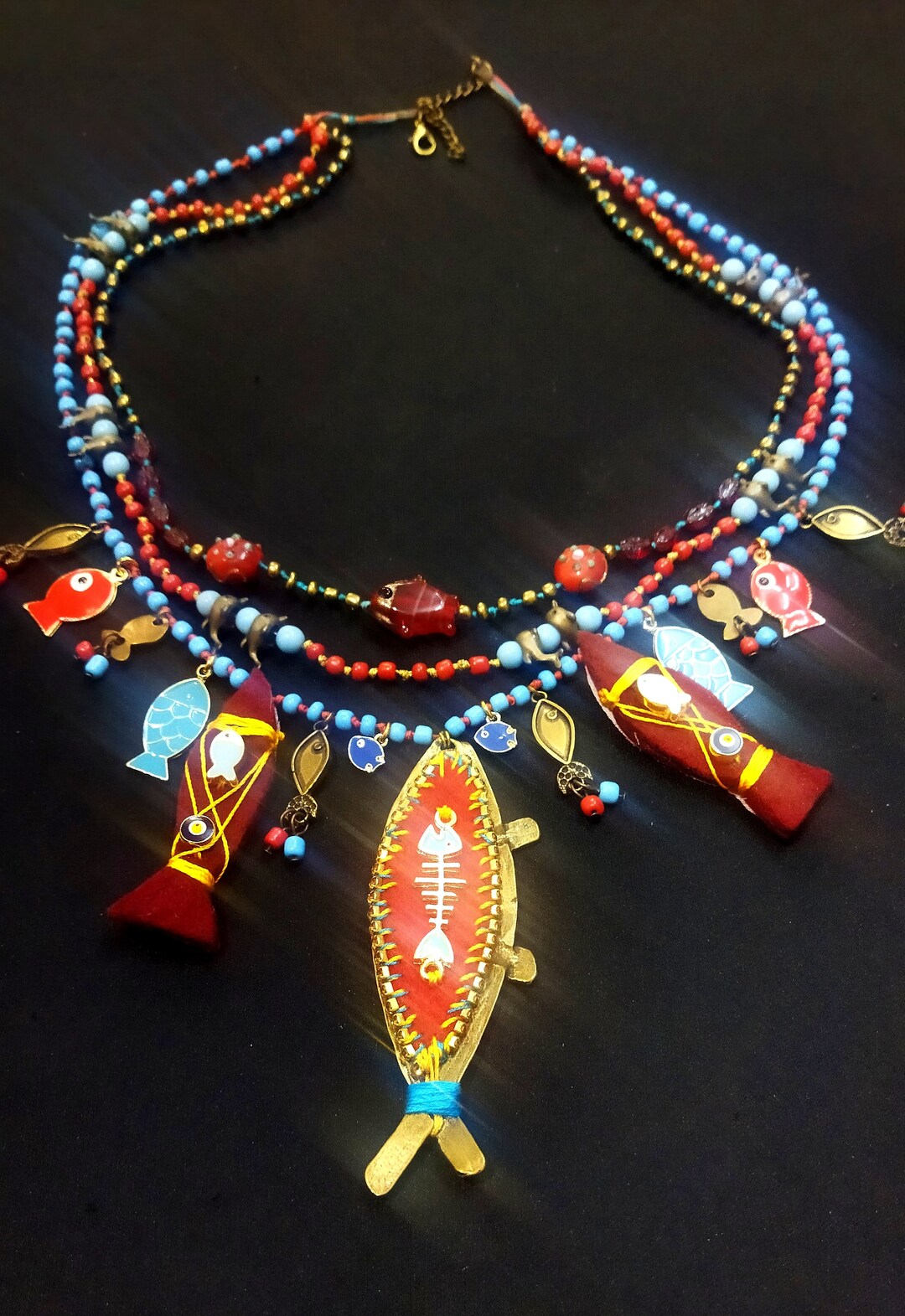 Red Fish Necklace, Red Fish Pendant, Best Christmas Gift, Sympathy Gift ...