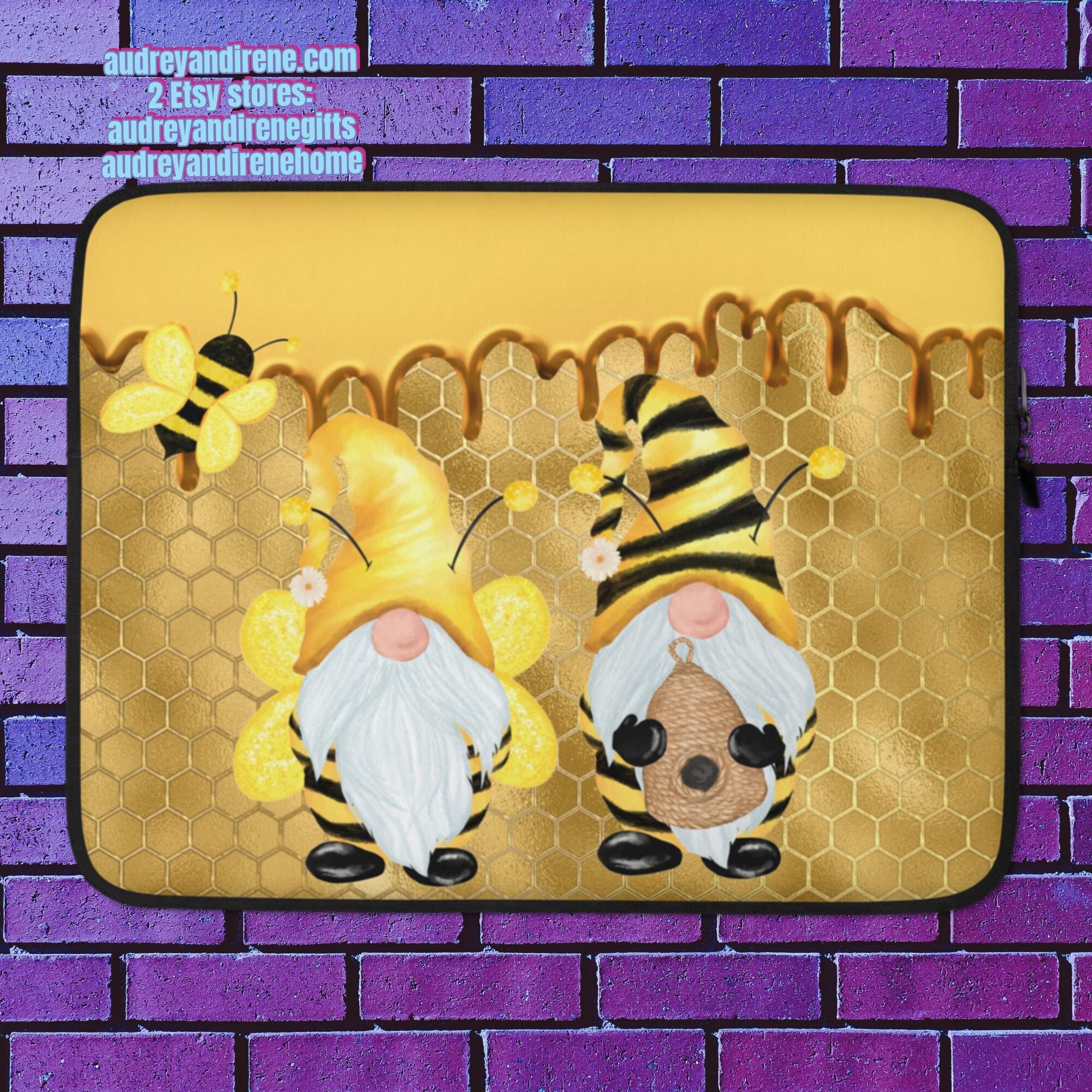 Honey Bee Gnomes Dripping Honey Laptop Sleeve - Etsy