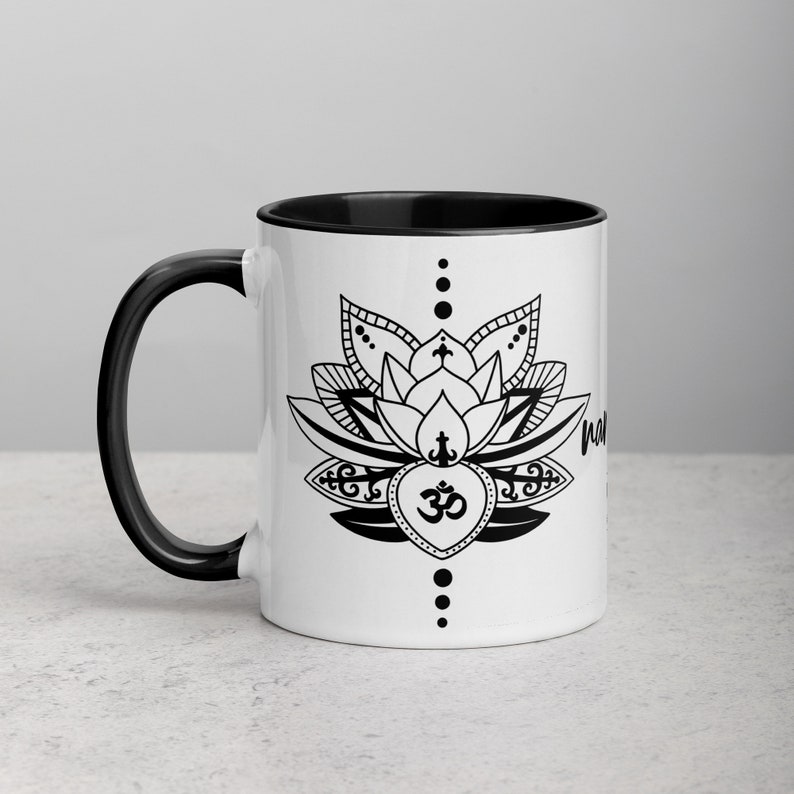 Namaste Zen Lotus Flower Personalized Coffee Mug - Etsy