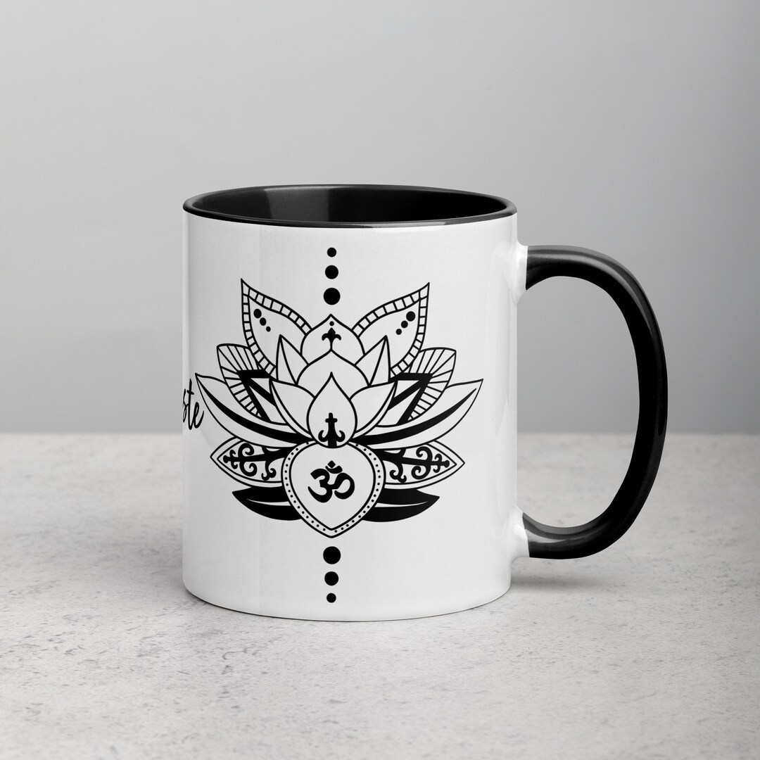 Namaste Zen Lotus Flower Personalized Coffee Mug - Etsy