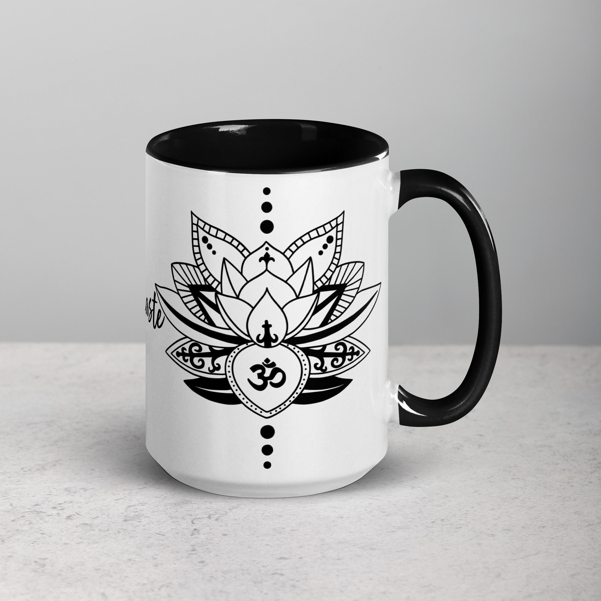 Namaste Zen Lotus Flower Personalized Coffee Mug - Etsy
