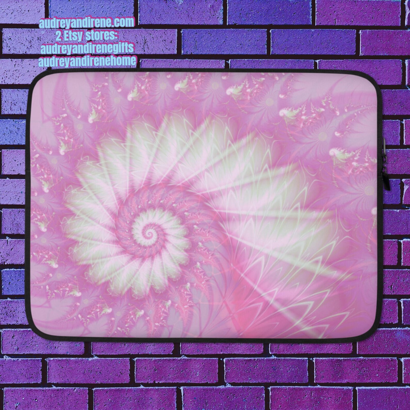 Fibonacci Spiral Pink Glam Golden Ratio Laptop Sleeve - Etsy