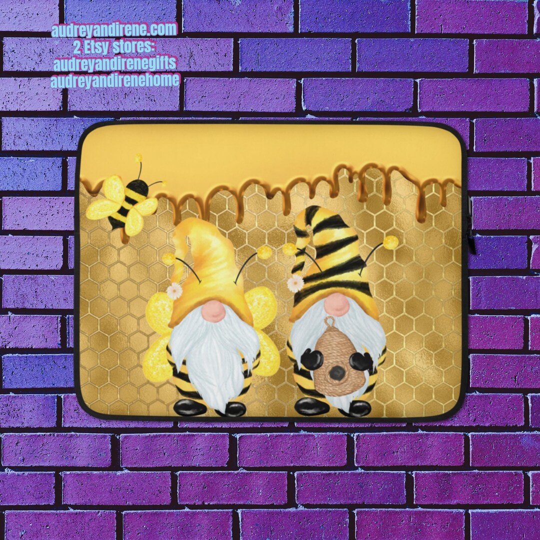 Honey Bee Gnomes Dripping Honey Laptop Sleeve - Etsy