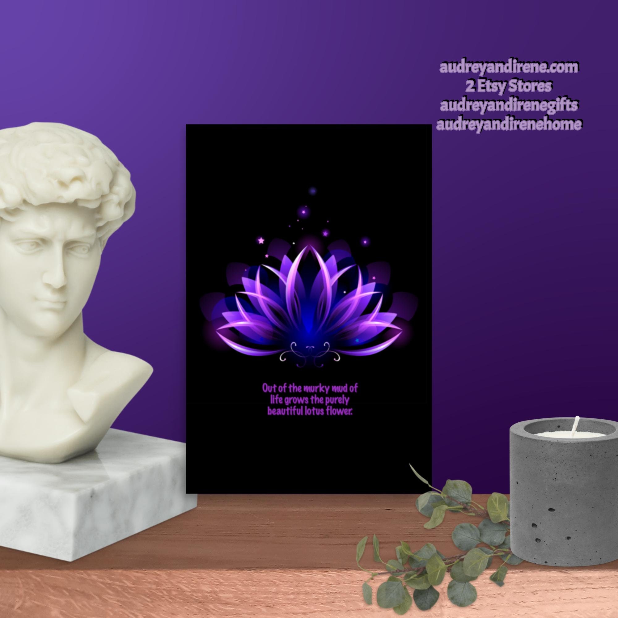 Purple Lotus Flower Poster - Etsy