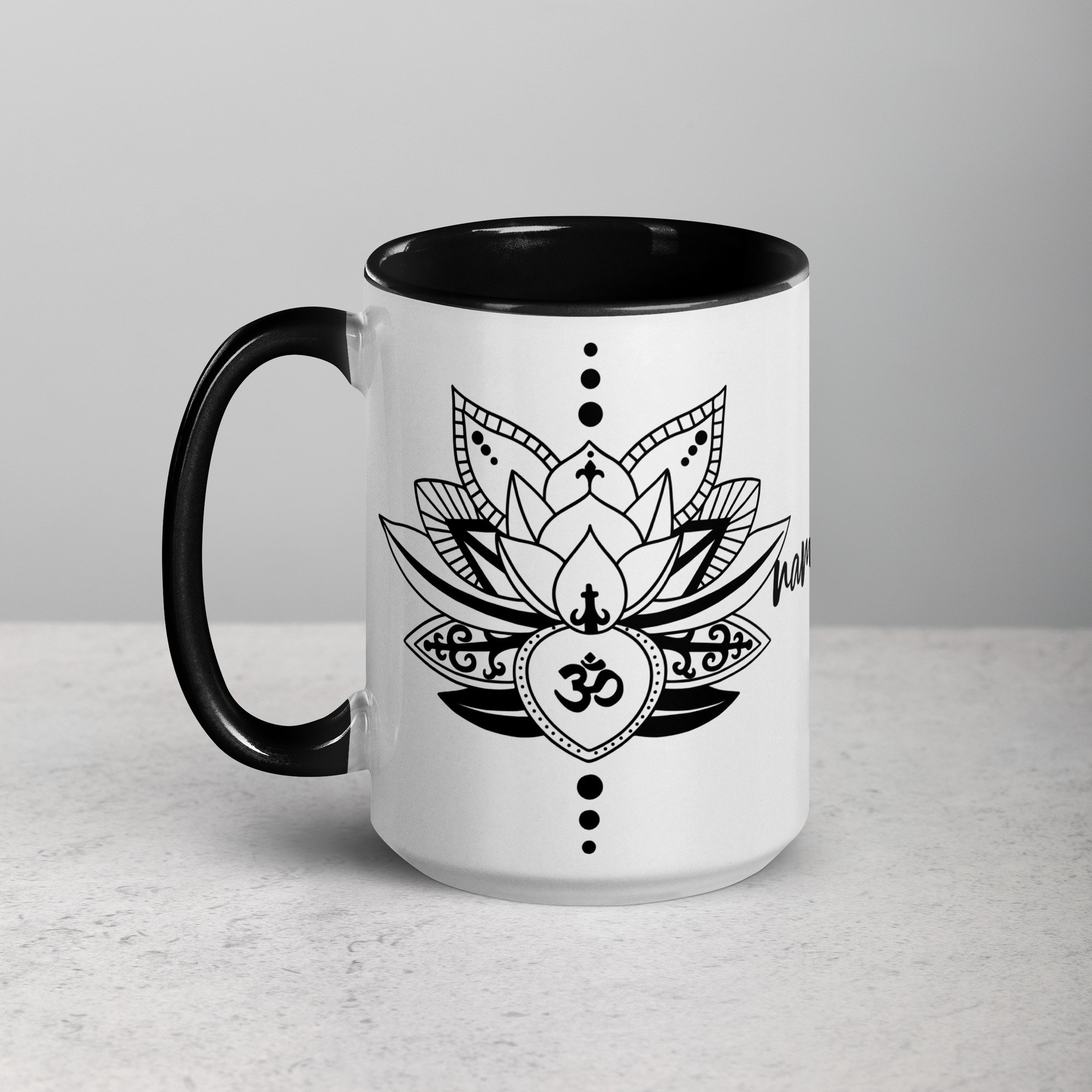 Namaste Zen Lotus Flower Personalized Coffee Mug - Etsy