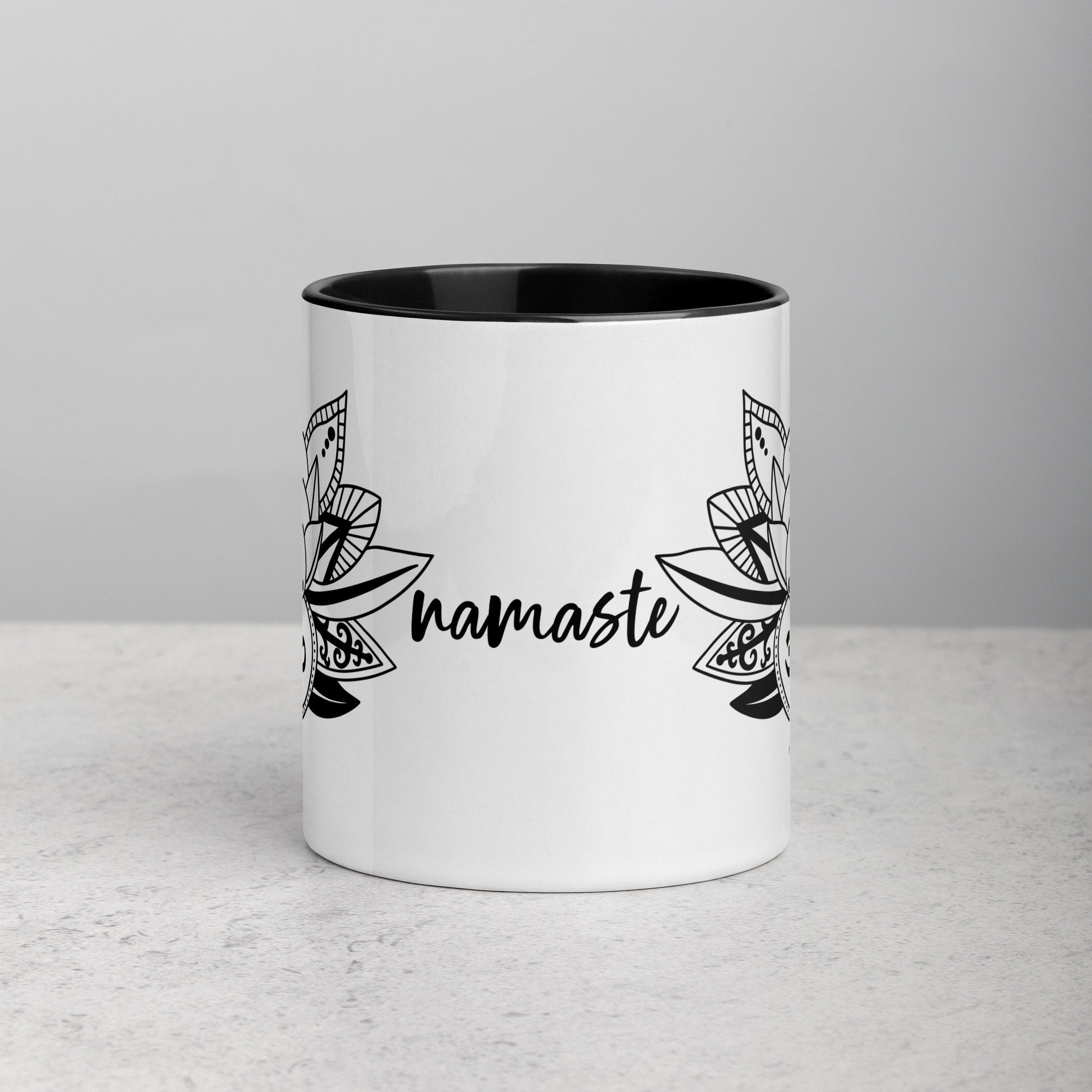 Namaste Zen Lotus Flower Personalized Coffee Mug - Etsy