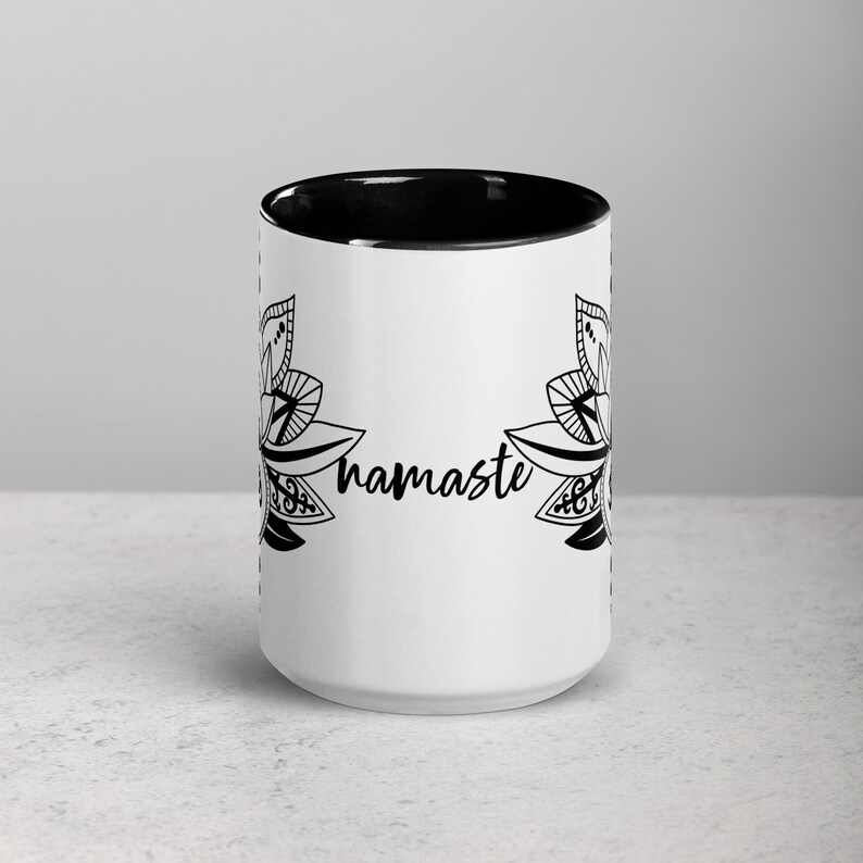Namaste Zen Lotus Flower Personalized Coffee Mug - Etsy