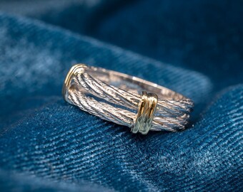 Gold Cable Ring - Etsy