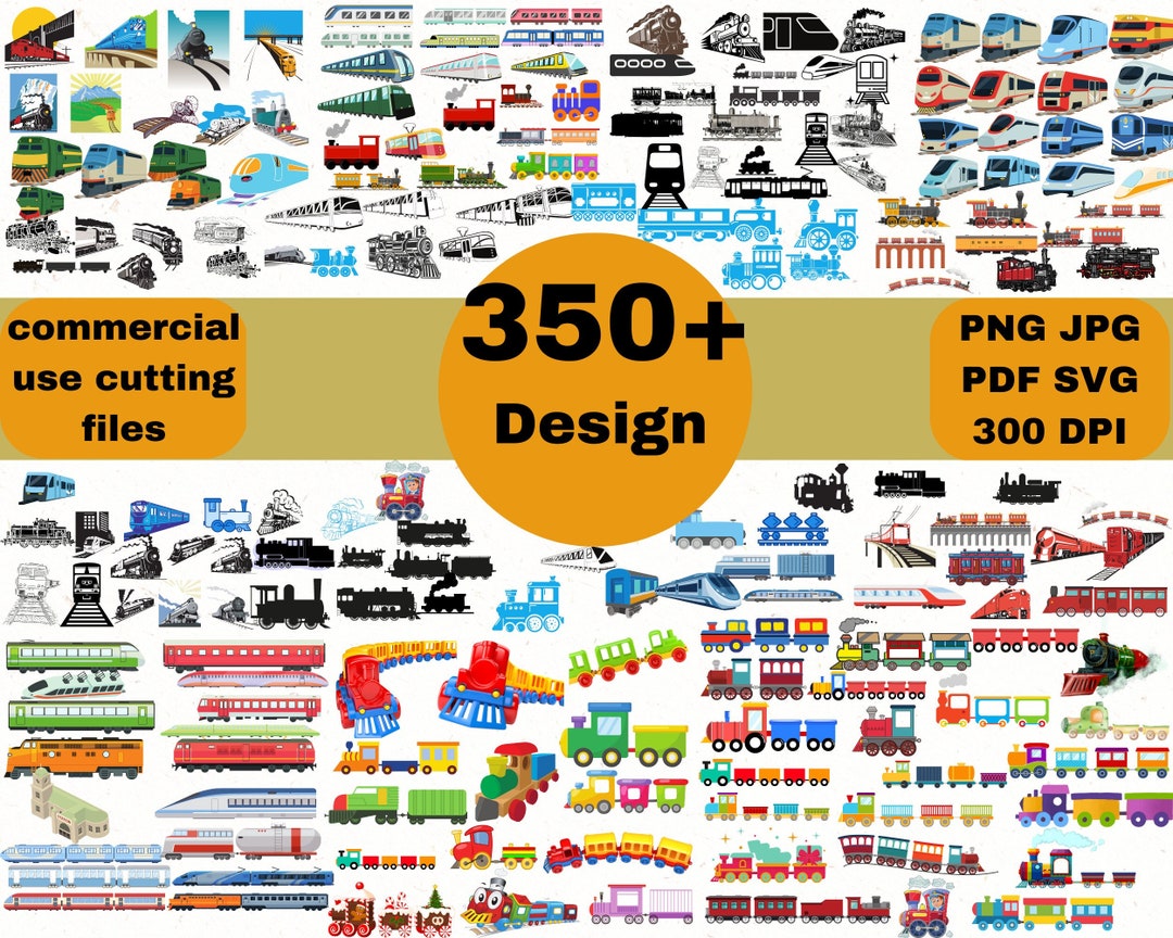 Train Svg Bundle 500 Design Train Png Bundle Train Clipart Train
