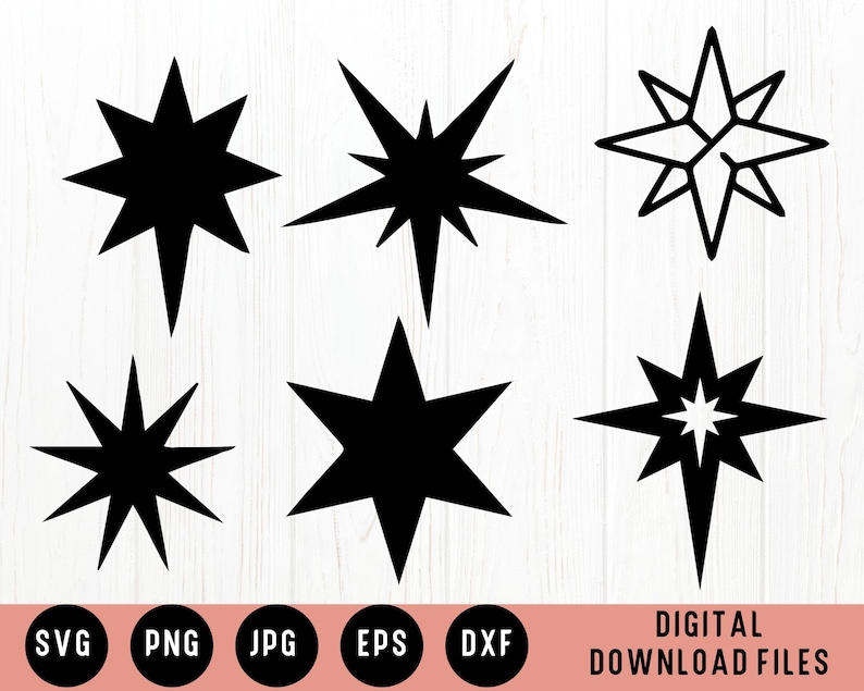 Christmas Star Svg Bundle Star Svg Bundle 20 Design Shinning Star Svg ...