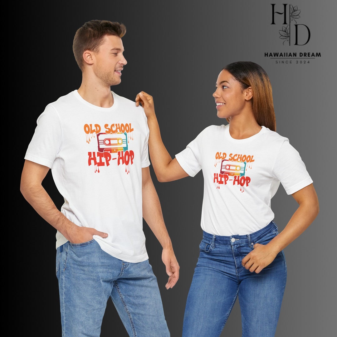 Retro Old School HIP-HOP Drip Art T-shirt 80s 90s Style Cassette Tape ...