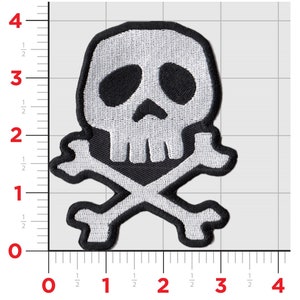 Sew on Large (4 Inch) Embroidered Skull and Crossbones Patch - Etsy