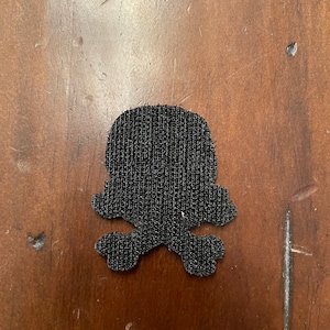 Embroidered Skull and Crossbones Patch With Hook Type Backing - Etsy