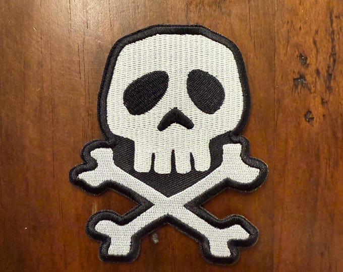 Sew on Large (4 Inch) Embroidered Skull and Crossbones Patch - Etsy