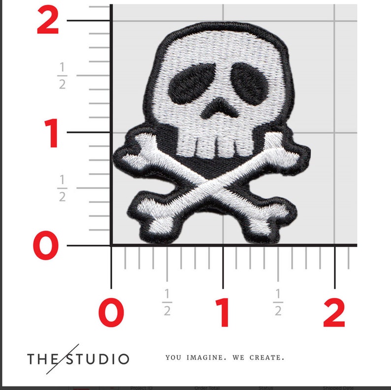 Embroidered Skull and Crossbones Patch With Hook Type Backing - Etsy