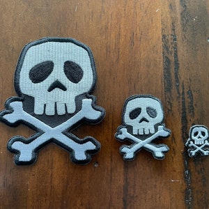 Sew on Large (4 Inch) Embroidered Skull and Crossbones Patch - Etsy