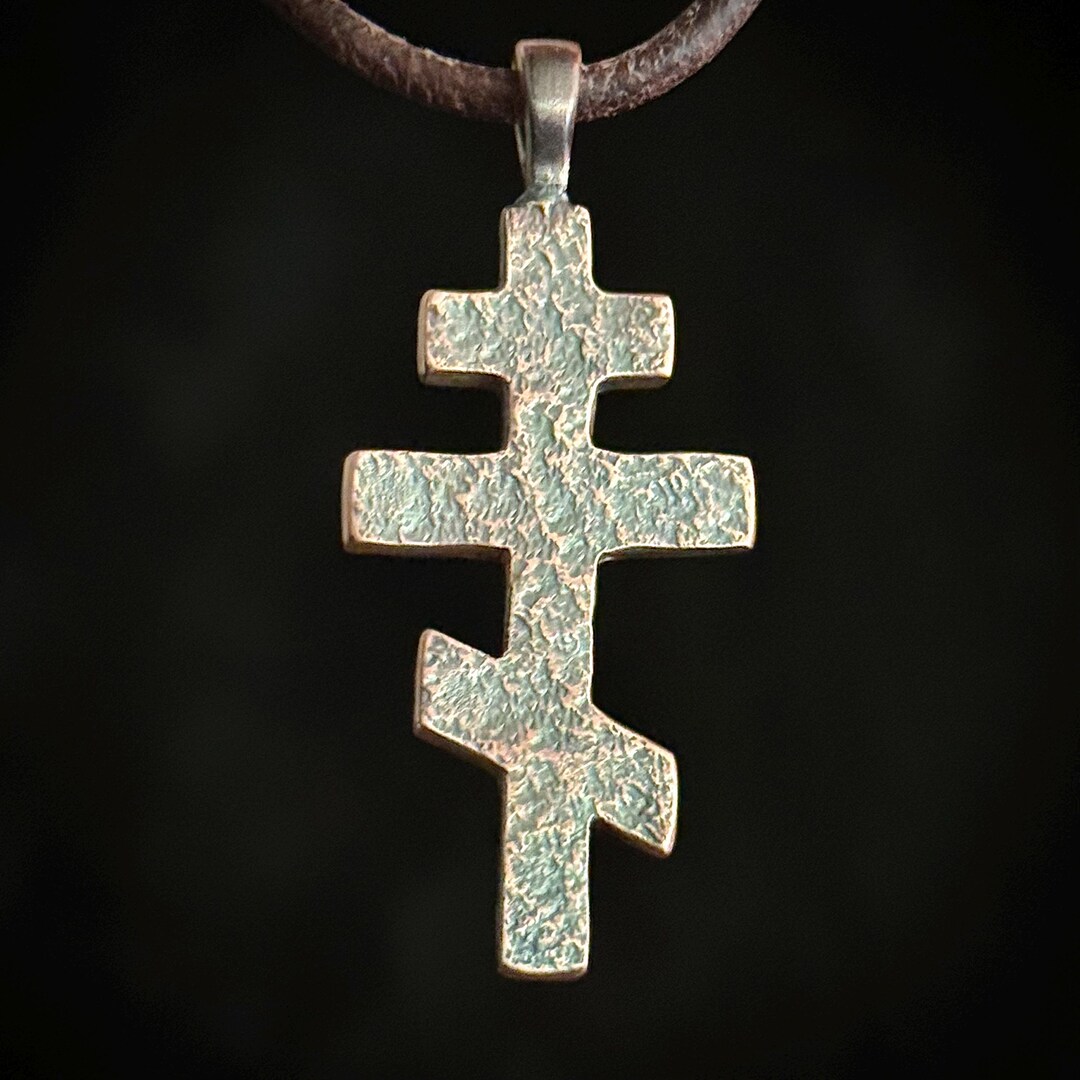 Copper ORTHODOX CROSS PENDANT. Rustic Finish. Made in America. Forged ...