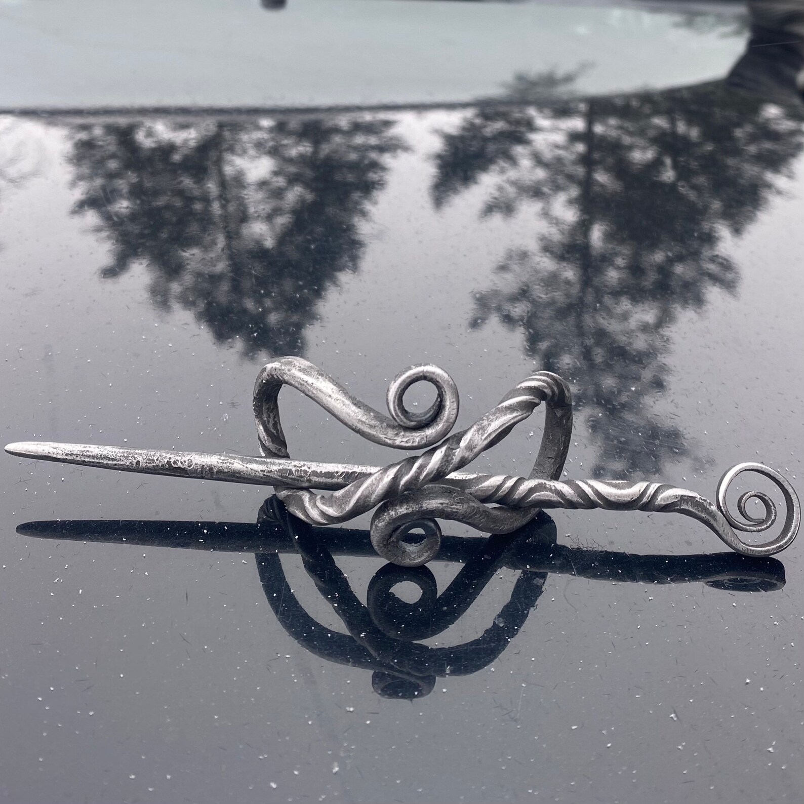 Hand Forged Hair Pin / Bun Holder. Made in Montana. Long Hair - Etsy