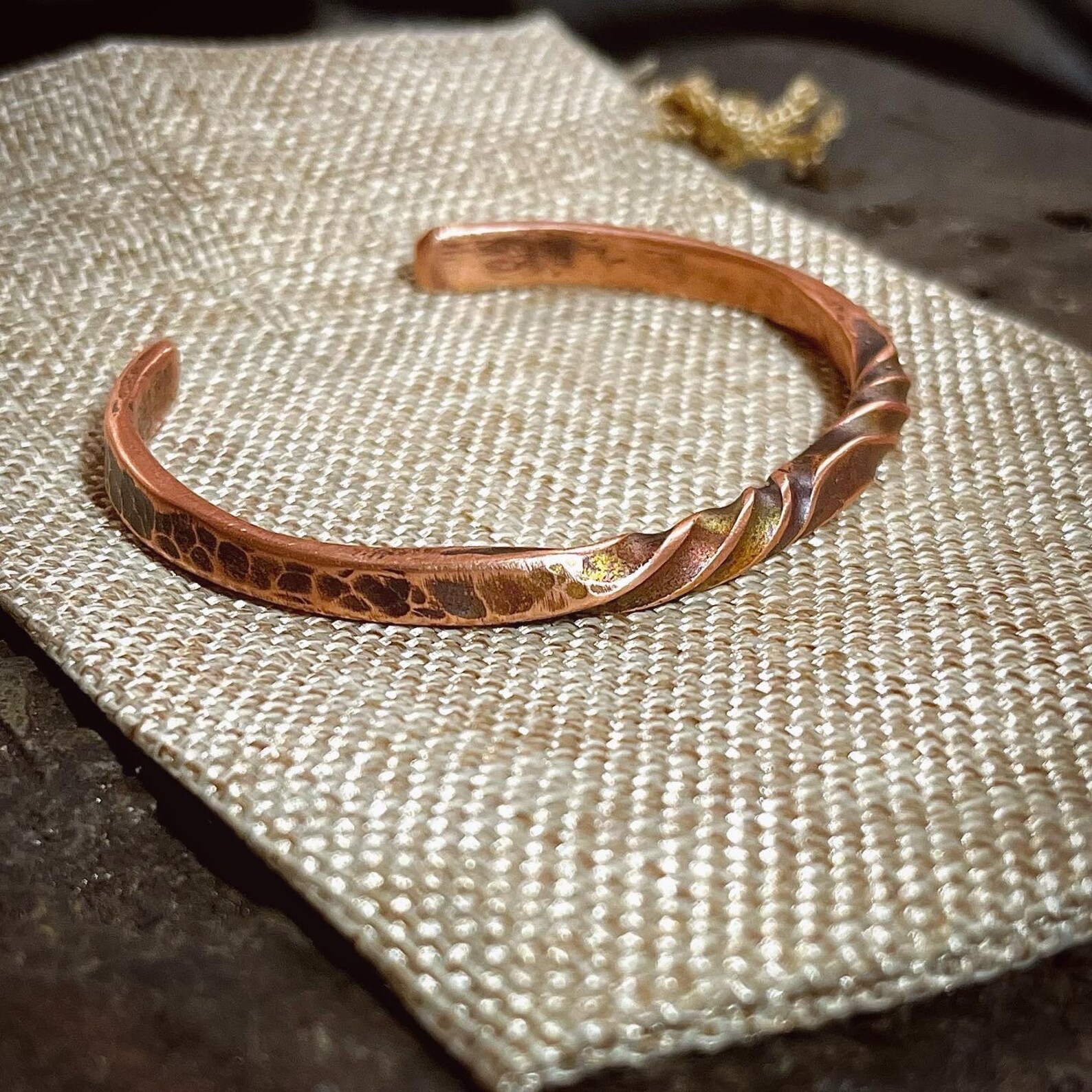 Thin Gauge. Twisted Copper Bracelet. Forged in Montana. Made - Etsy