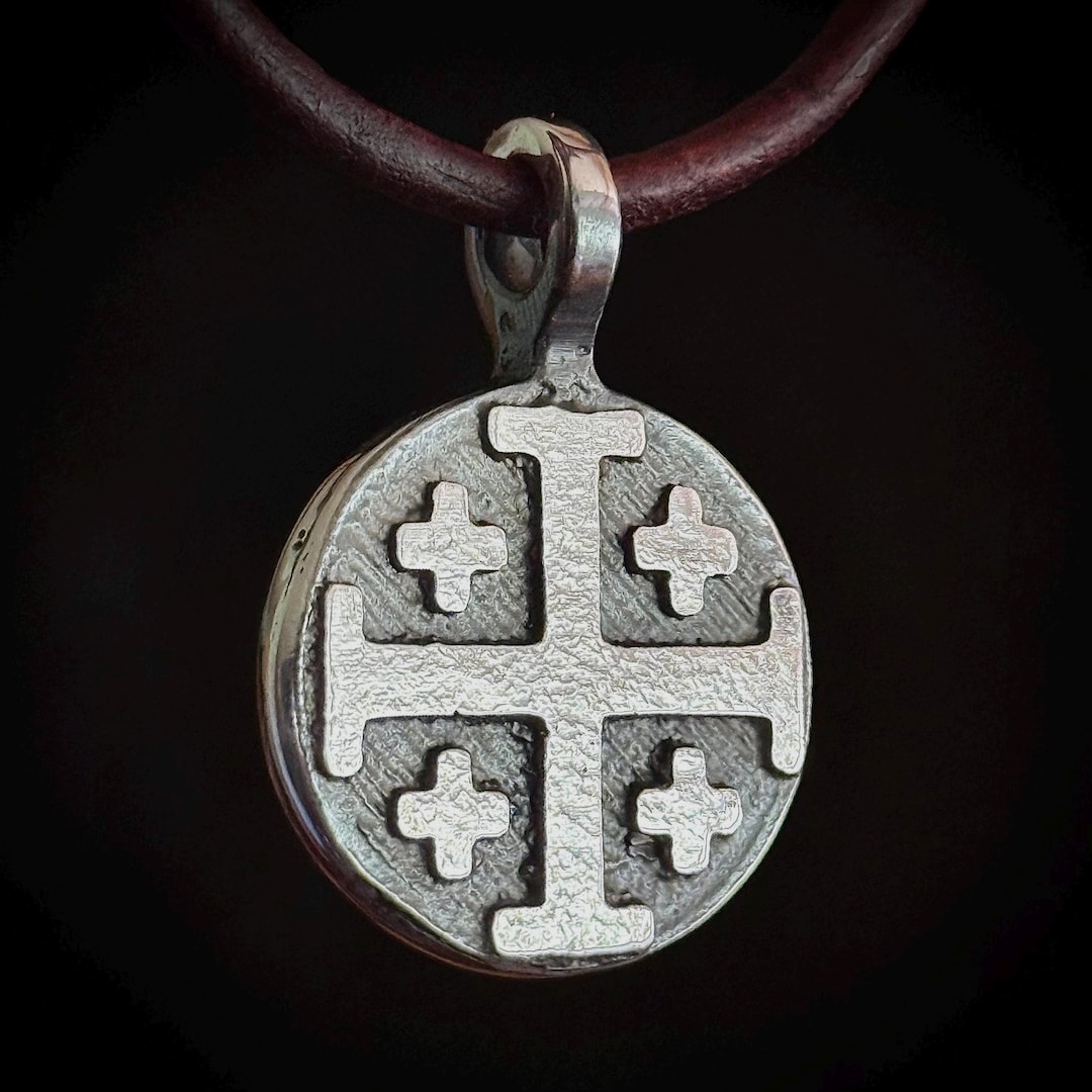 100% Pure Silver Jerusalem Cross / Crusader Cross Pendant. Made in ...