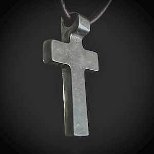 100% Pure Silver CROSS PENDANT Hammered Finish. Made in America. Hand ...