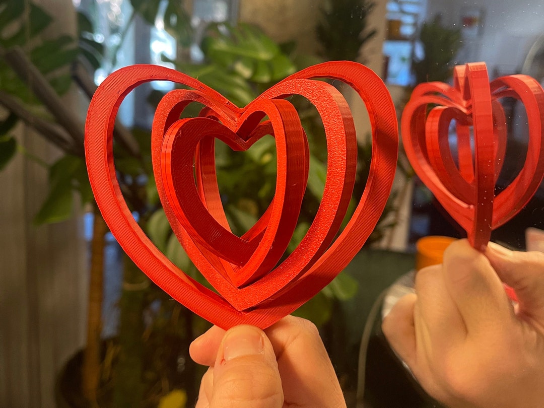 Spinning Heart Toy - 3D Printed Fidget Toy - Etsy