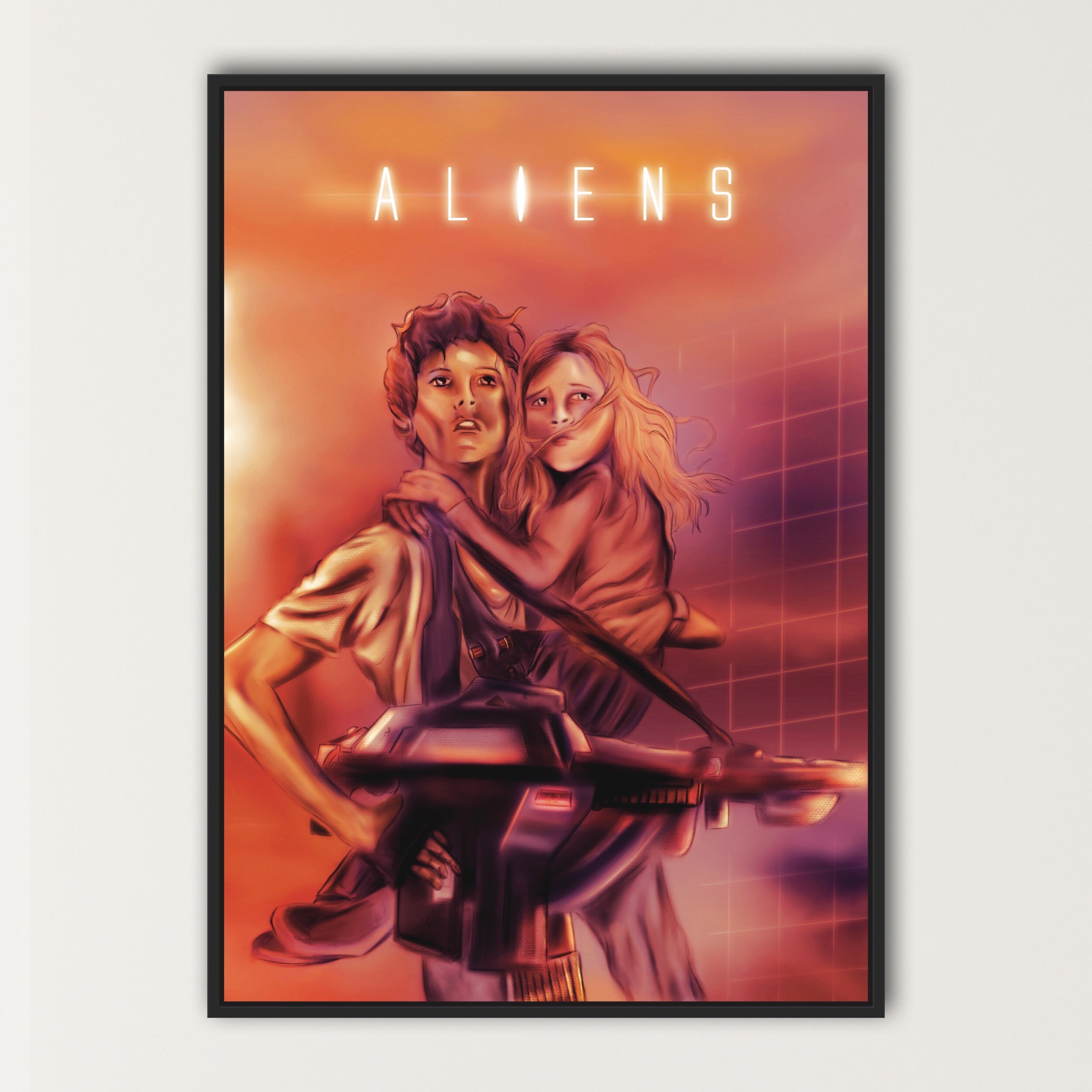 Alien Movie Poster, Aliens Art Print, Ripley Poster, Hand Drawn Fanart ...