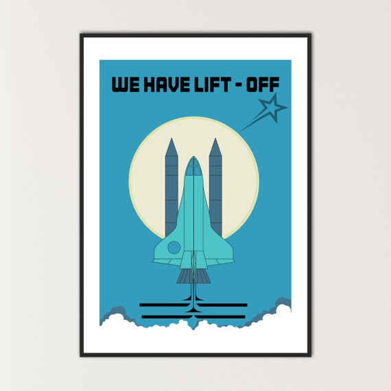 Retro Rocket Ship Posters