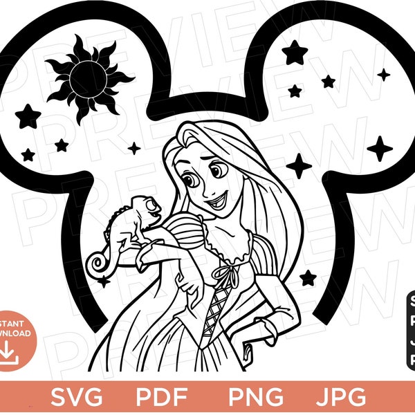 Rapunzel Svg - Etsy