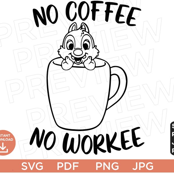 Chip N Dale Coffee Svg File - Etsy