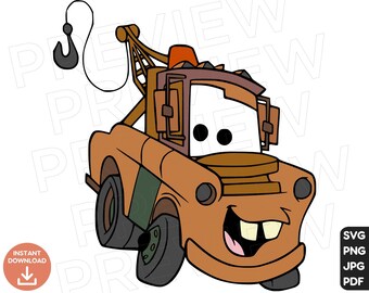 Tow Mater Svg - Etsy Canada