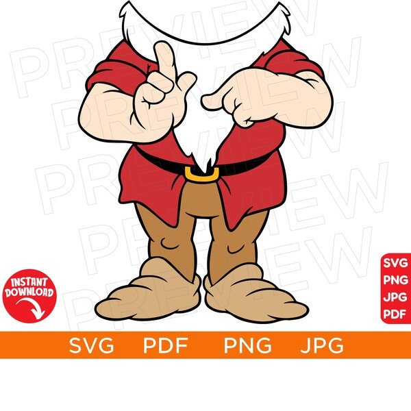 Grumpy Dwarf Clipart - Etsy