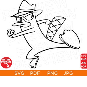 Perry The Platypus Agent P Coloring Pages