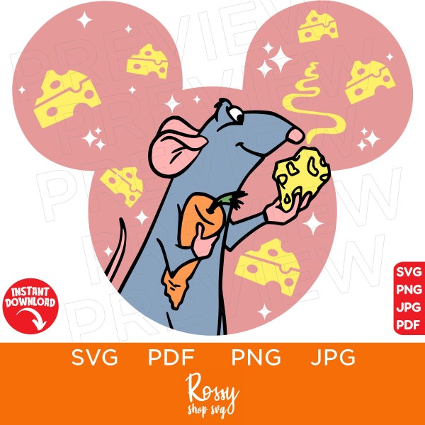 Remy Ratatouille Svg Silhouette - Etsy