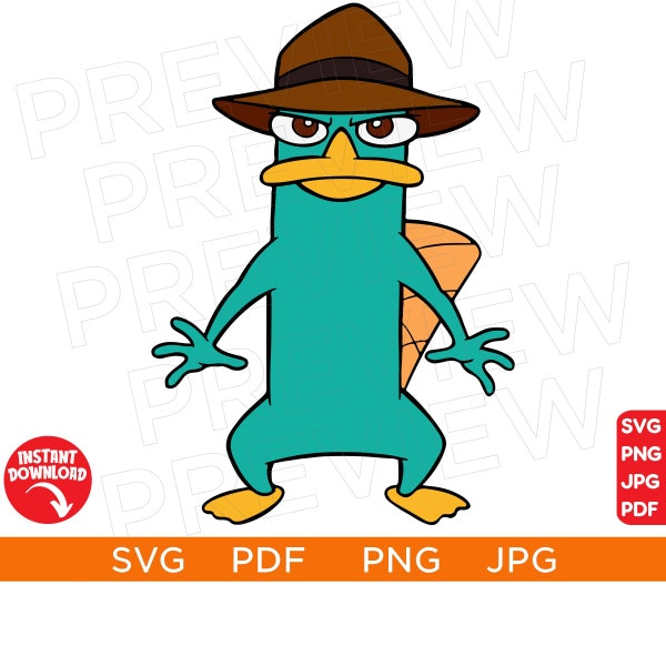 Perry the Platypus Svg - Etsy