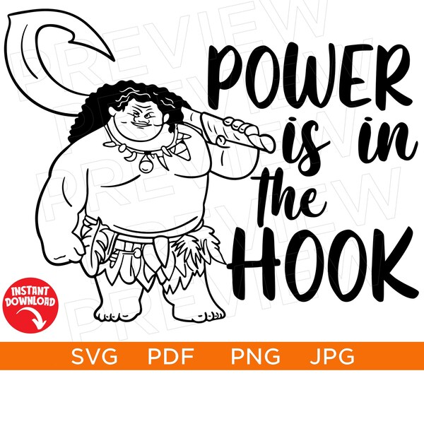 Maui Hook Svg - Etsy