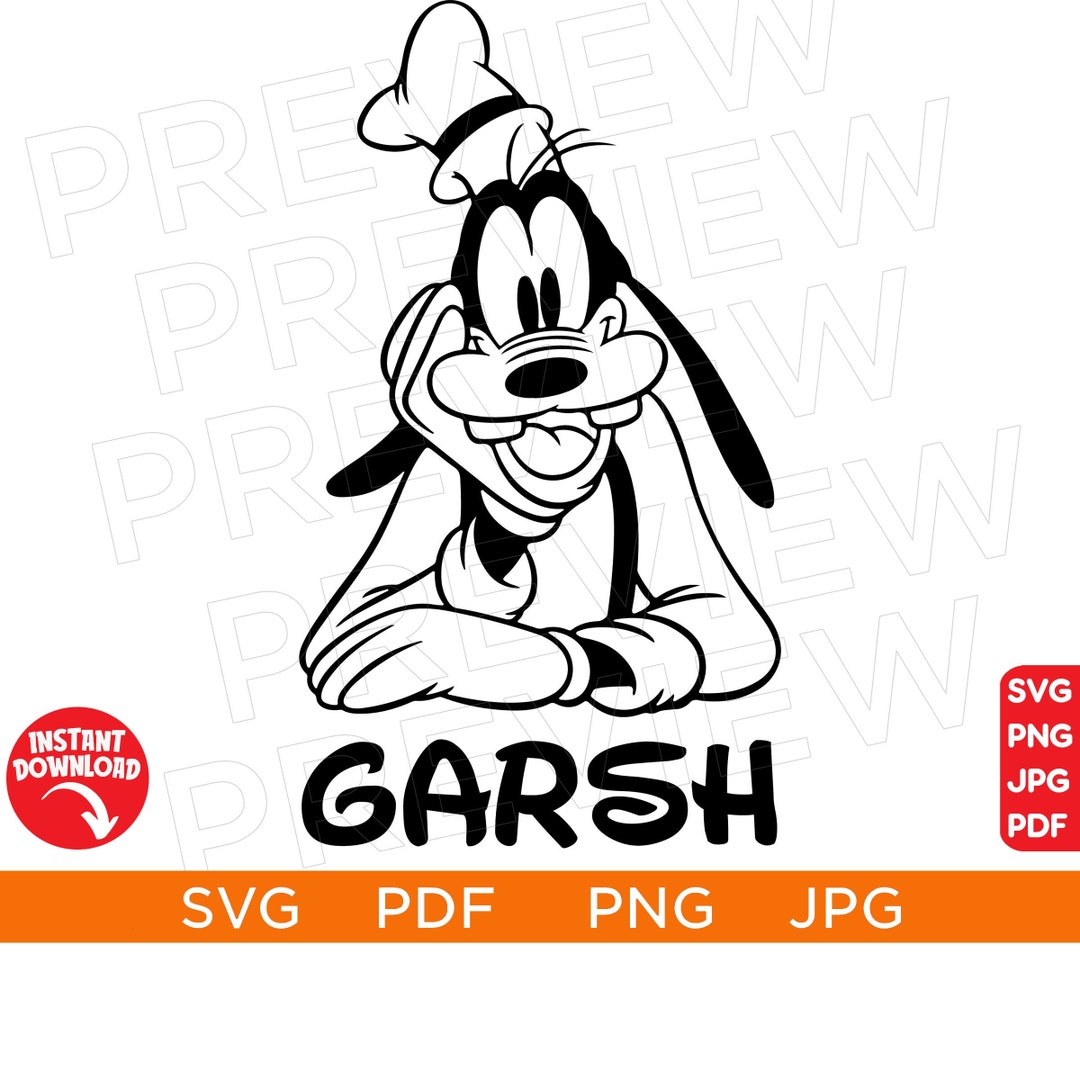 Garsh Goofy Vector Svg Goofy Ears SVG Mouse Png Disneyland - Etsy UK