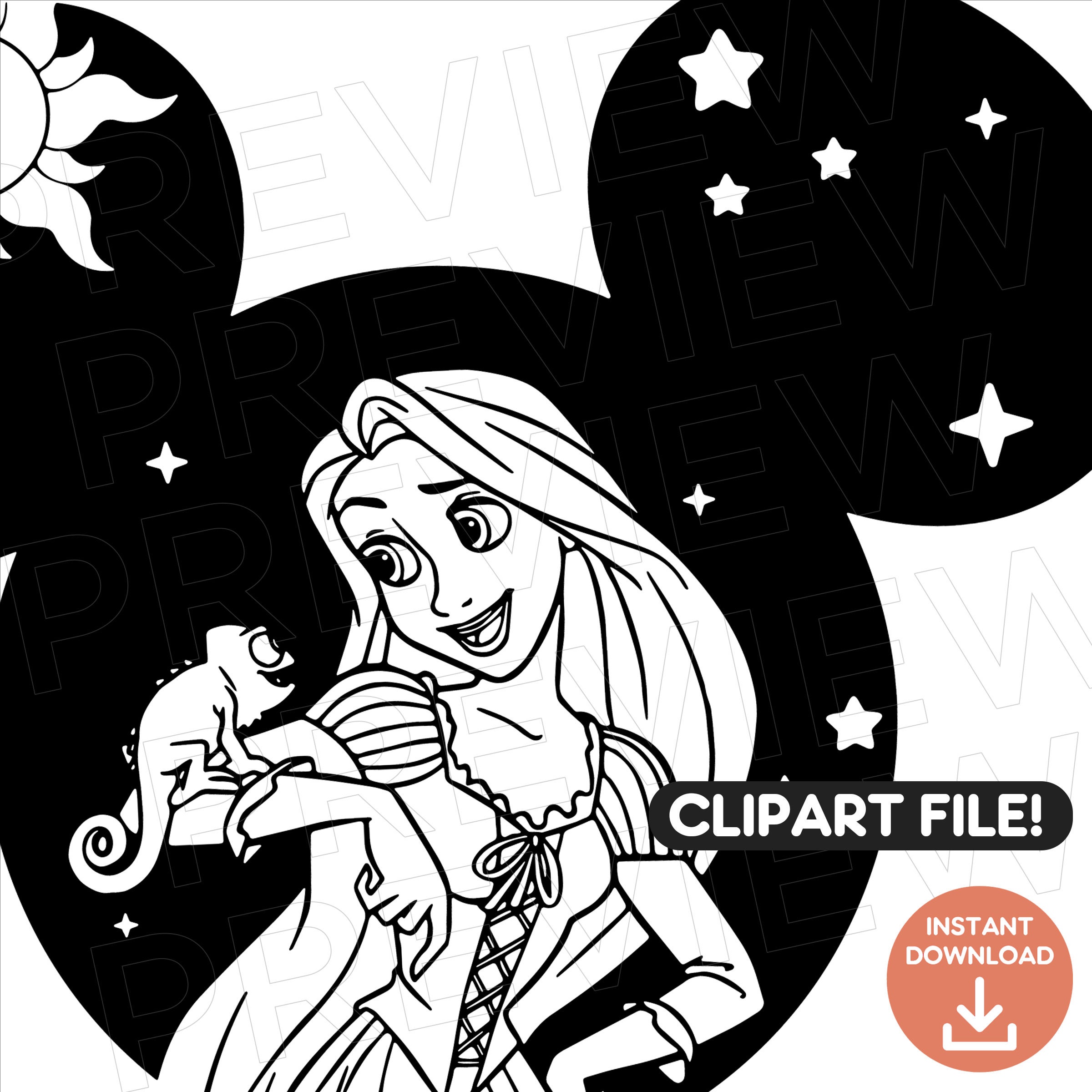 Rapunzel Svg Tangled Svg Disneyland Ears Svg Princess Svg Etsy Polska