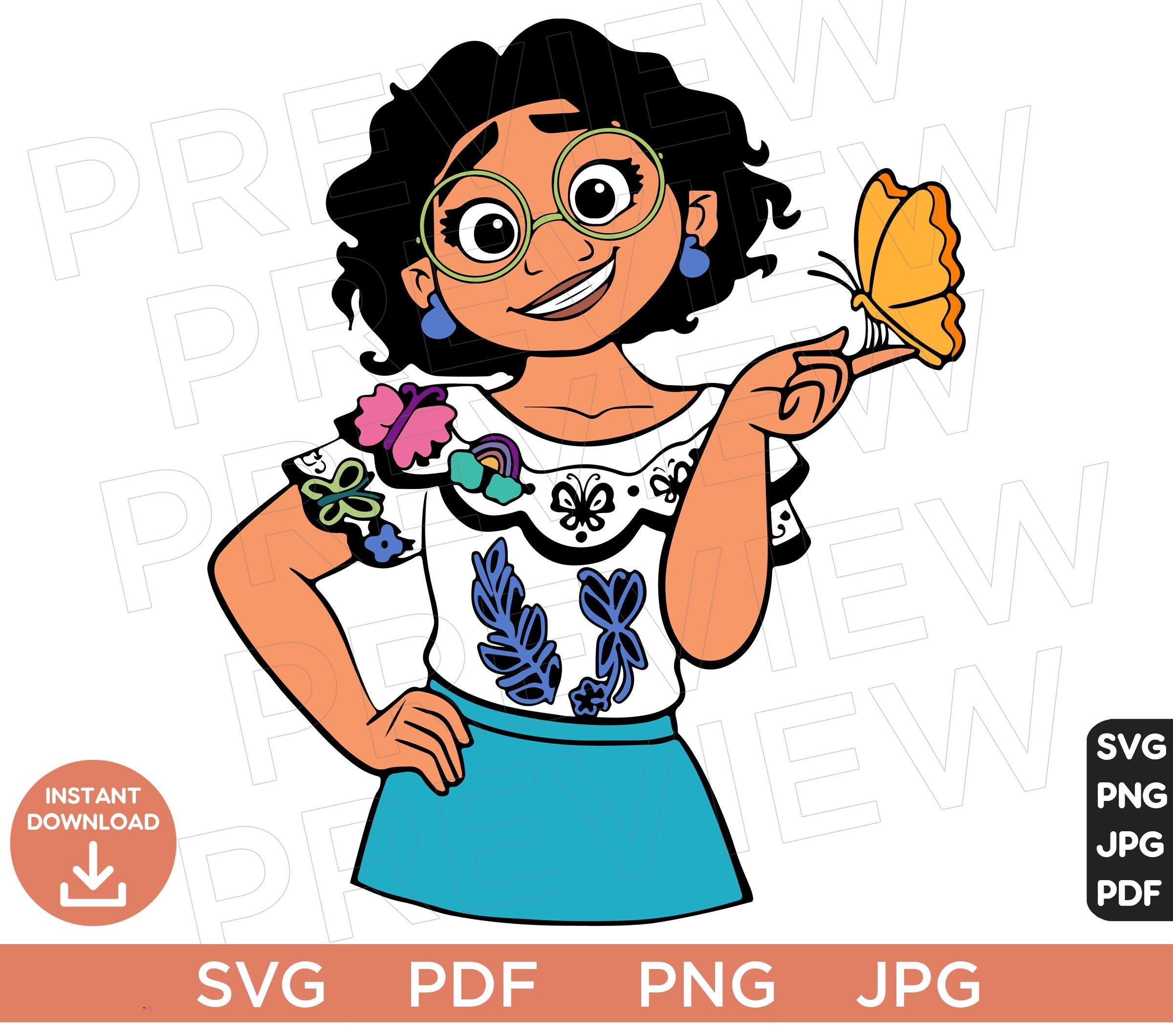 Encanto SVG Mirabel Svg Png Clipart SVG Cut File Layered by - Etsy ...