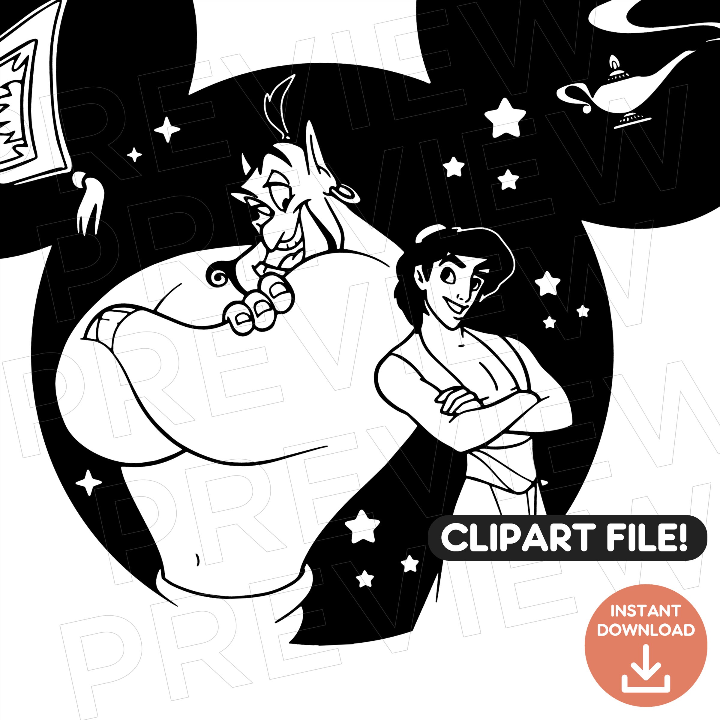 Aladdin Vector Svg Genie SVG Magic Carpet Svg Magic Lamp - Etsy