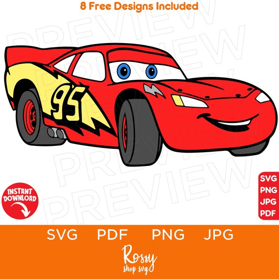 Lightning Mcqueen Side View Template