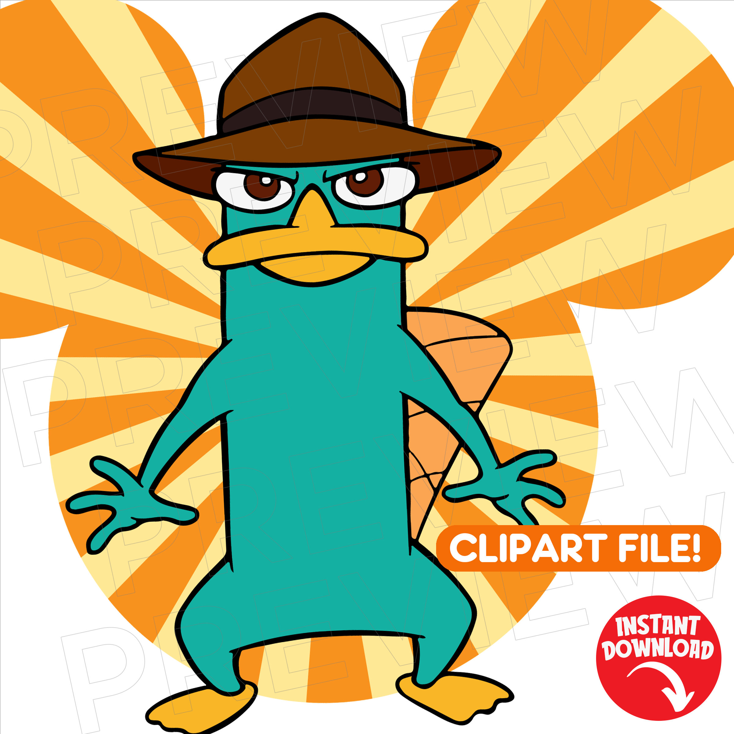 Perry The Platypus Clipart