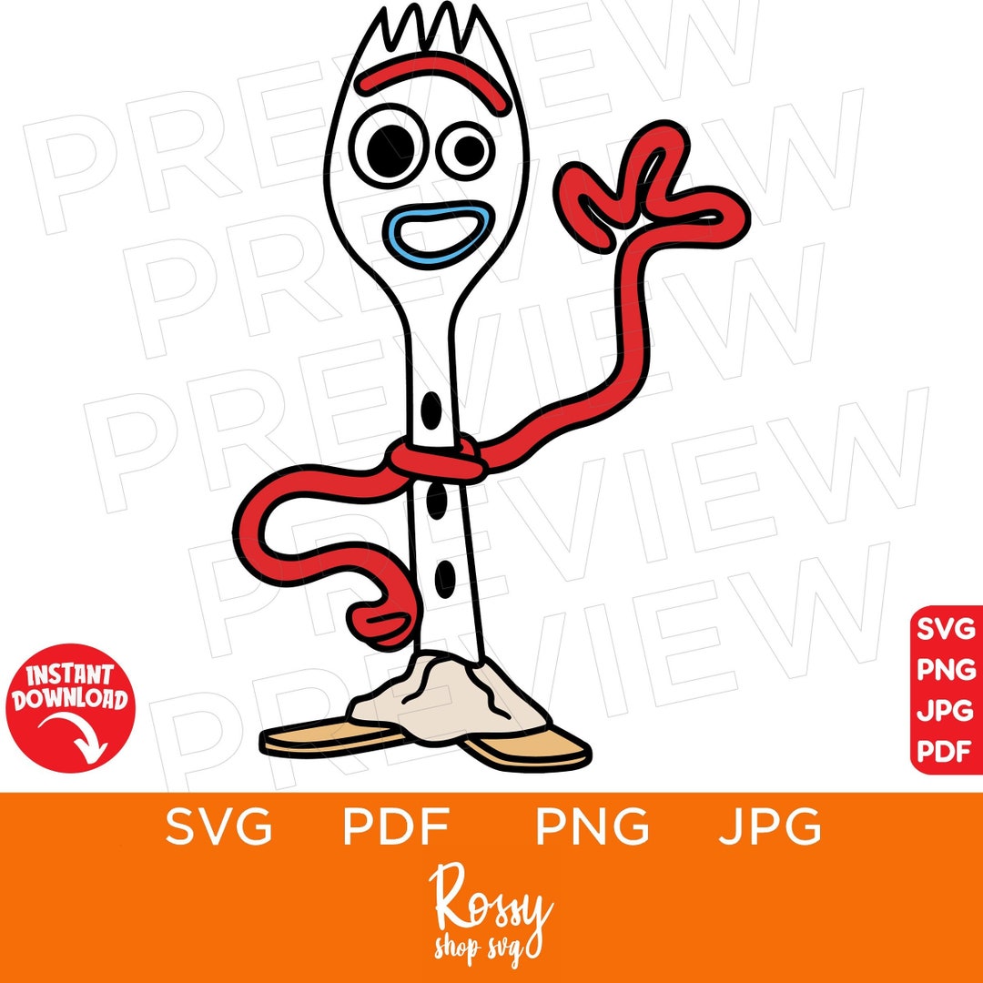 Forky Svg Toy Story svg Orejas svg imágenes prediseñadas - Etsy España