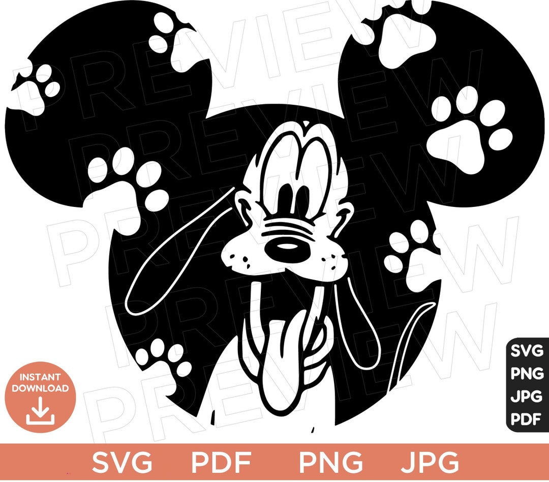 Plutón Vector Svg Plutón Orejas SVG Perro png Orejas de - Etsy España