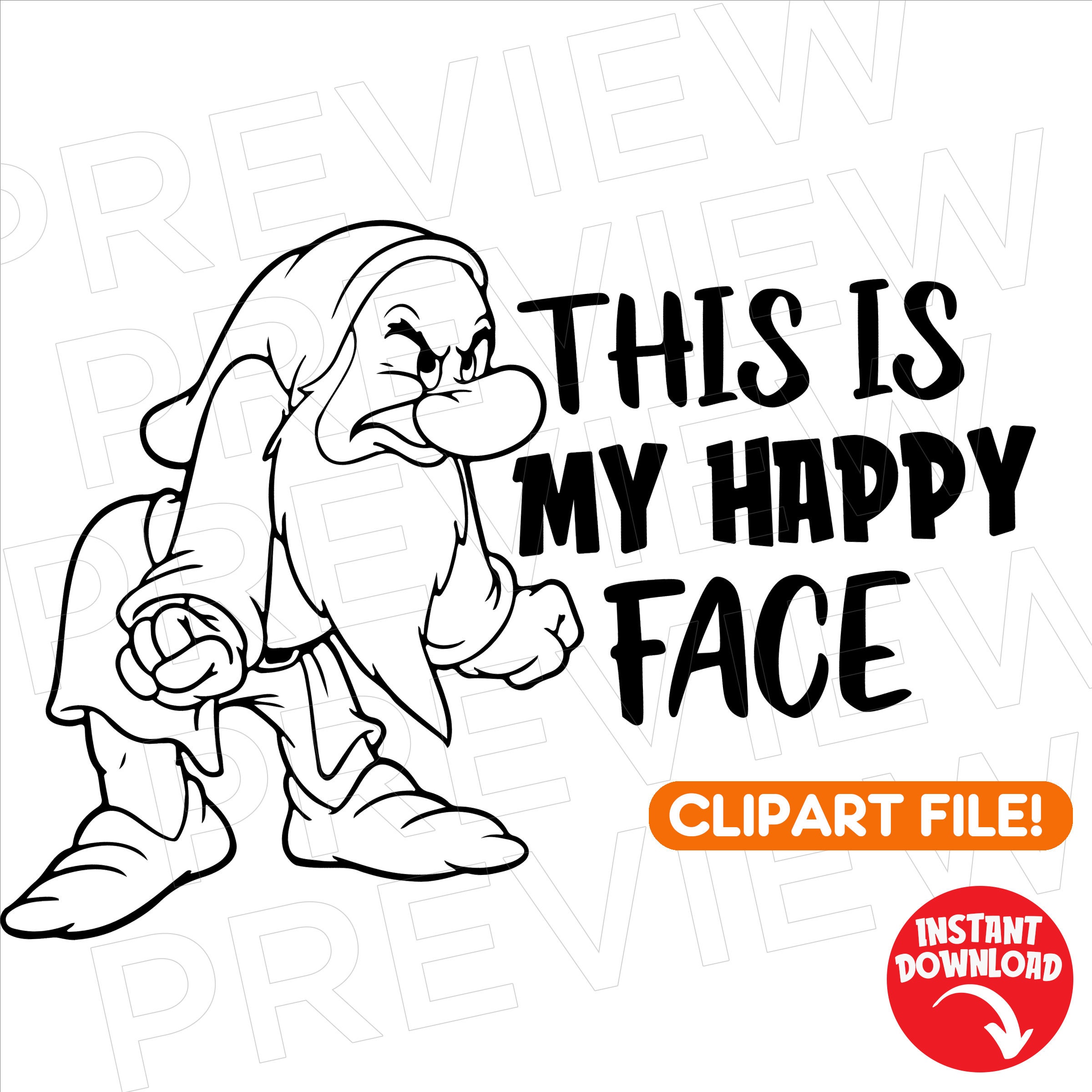 Grumpy Dwarf Face