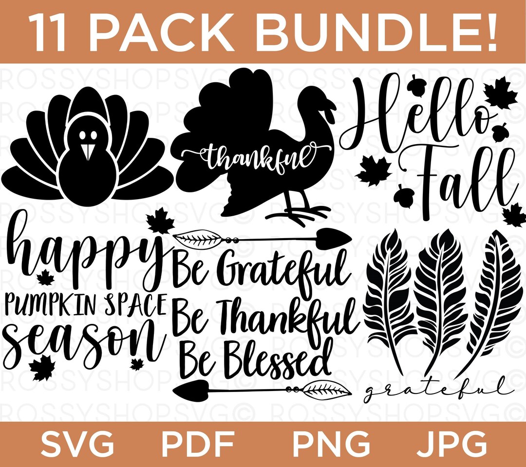 Thanksgiving SVG Bundle Fall SVG Bundle Fall Svg Autumn - Etsy