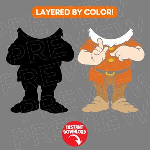 Doc Dwarf Vector SVG Snow White Seven Dwarfs SVG Grumpy - Etsy Australia