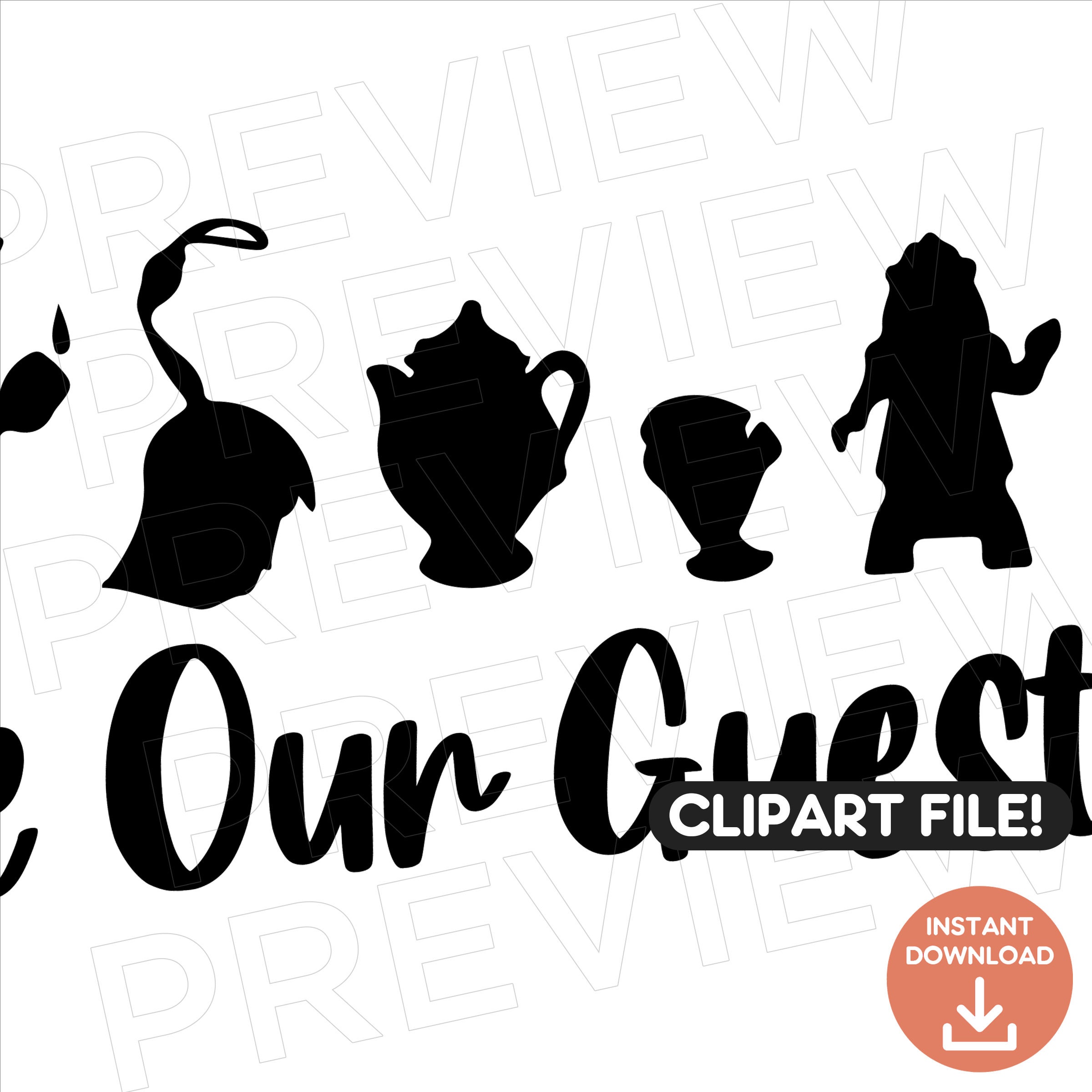 Be Our Guest SVG Princess Ears the Beauty and the Beast - Etsy Canada