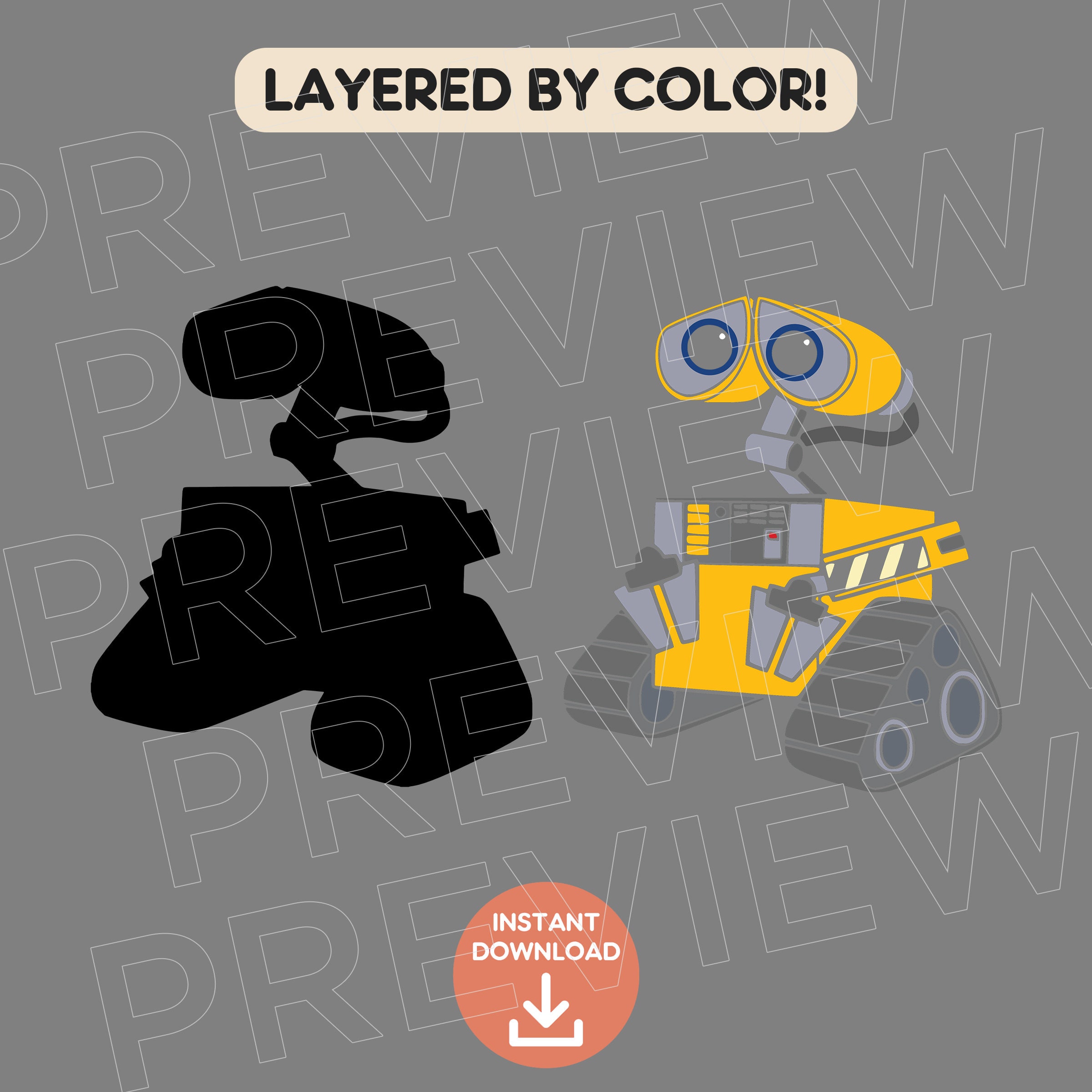 Wall-e Vector SVG WALL-E Svg Disneyland Ears SVG Vector in | Etsy India